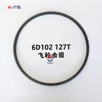 China Komatsu PC200-6 PC200-8 6D102 Flywheel Ring Gear 127 Teeth 6732-31-4180 6728-82-8503 for sale