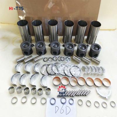 China Liner Kit Overhaul for D6D Engine 30KG Steel Aluminum Silver Excavator Spare Part for sale