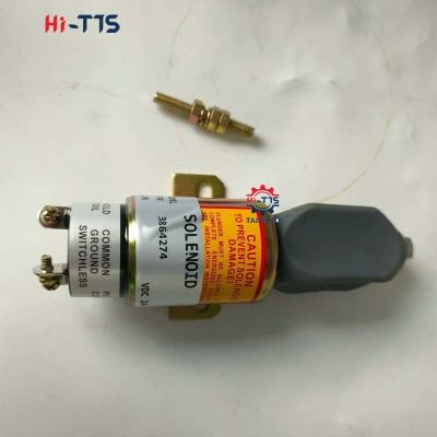 China 24V Fuel Shutdown Solenoid Valve 3864274 for Cummins NT855 KTA19 KTA38 K50 Diesel Engine for sale