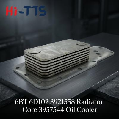 China Oil Cooler 3921558 3957544 for 6BT 6D102 Diesel Engine Spare Parts 8kg Aluminum Alloy for sale