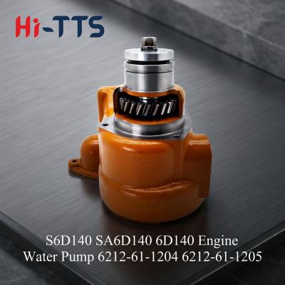 China Water Pump 6212-61-1203 6212-61-1205 6212-61-1204 for S6D140 D155A-2 6D140 Excavator Engine 32kg Aluminum Alloy for sale