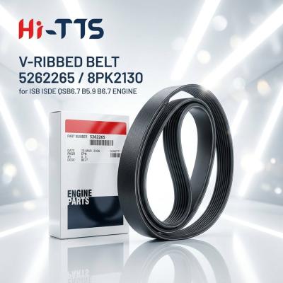 China Heavy Duty 8PK2130 V-Ribbed Fan Belt 5262265 for Cummins ISB QSB6.7 B4.5 B5.9 B6.7 for sale