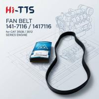 China Excavator Fan Belt 141-7116 for 3508 3512 3516 Engines Heavy Duty V-Ribbed for sale