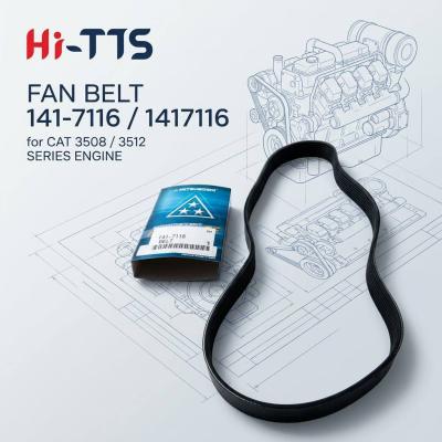 China Excavator Fan Belt 141-7116 for 3508 3512 3516 Engines Heavy Duty V-Ribbed for sale