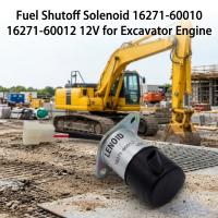 China 12V Fuel Shutoff Cut-off Solenoid Valve OE 16271-60010 16271-60012 For Excavator Diesel Engine Factory Direct Supply for sale