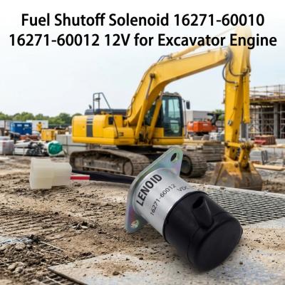 China 12V Fuel Shutoff Cut-off Solenoid Valve OE 16271-60010 16271-60012 For Excavator Diesel Engine Factory Direct Supply for sale