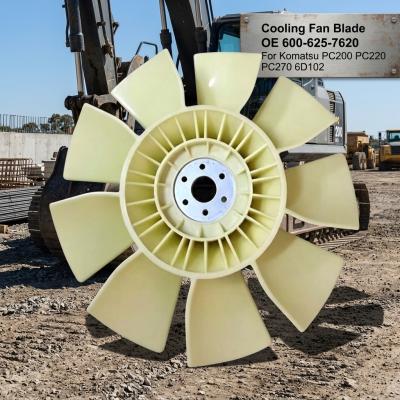 China 9 Blades Cooling Fan Blade OE 600-625-7620 6006257620 For Komatsu PC200 PC220 PC270 6D102 Excavator Engine for sale