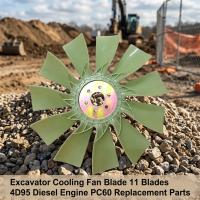 China Excavator Cooling Fan Blade 11 Blades Fit OE 600-625-7520 4D95 Diesel Engine PC60 Replacement Parts In Stock for sale