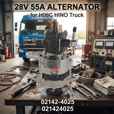 China 28V 55A 021424025  02142-4025 Alternator  for H06C HINO Diesel Engine Construction Engine Parts for sale