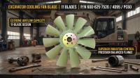 China OEM Quality Aftermarket Engine Cooling Fan 11 Blades 600-625-7520 for Komatsu PC60 4D95 Excavator Spare Parts for sale