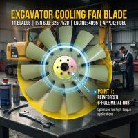 China OEM Quality Aftermarket Engine Cooling Fan 11 Blades 600-625-7520 for Komatsu PC60 4D95 Excavator Spare Parts for sale