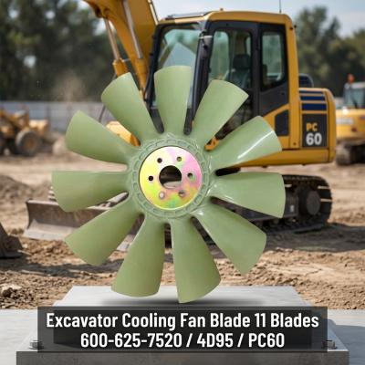 China Heavy Duty Cooling Fan Blade 11 Blades 600-625-7520 for Komatsu PC60 4D95 Diesel Engine Radiator Cooler Replacement for sale