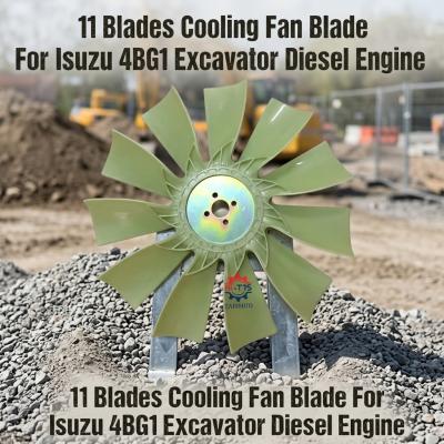 China Heavy Duty 4BG1 1-13660345-0 1-13660345-0 8-97161599-0 Diesel Engine Cooling Fan Blade 11 Blades Replacement Parts Fit Isuzu Excavator Construction Machinery for sale