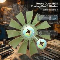 China Direct Fit Bolt-On Engine Cooling Fan Blade 11 Blades 1-13660345-0 8-97161599-0 Isuzu 4BG1 Excavator Fleet Maintenance Part for sale