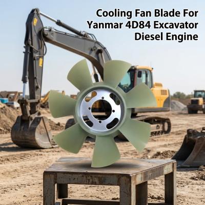 China Heavy Duty 4D84 Diesel Engine Cooling Fan Blade 7 Blades 4 Holes Replacement Parts Fit Yanmar Mini Excavator for sale