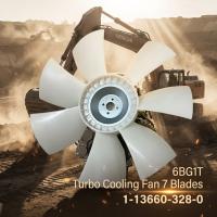 China 6BG1T Turbo Diesel Engine Cooling Fan 7 Blades 1-13660-328-0 8-94483-897-1 Hitachi Excavator Heavy Duty Radiator Fan for sale