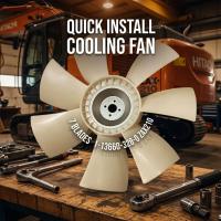 China 7 Blade Suction Cooling Fan OE 1-13660-328-0 8-94483-897-1 6BG1 Hitachi Excavator Quick Install Fleet Maintenance Replacement for sale