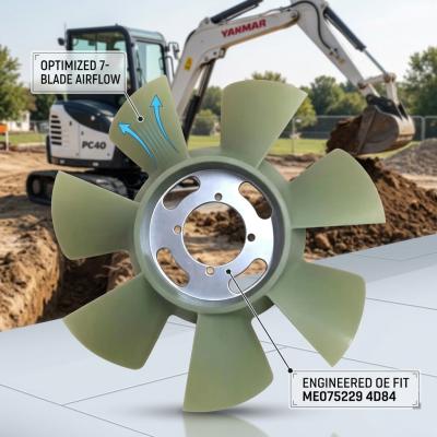 China Yanmar Mini Excavator Cooling Fan 7 Blades 4D84 Engine PC40 PC40-7 OE ME075229 Direct Replacement Parts for sale