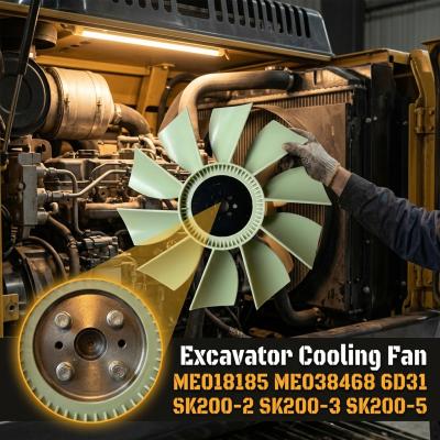 China Direct Bolt-On Excavator Cooling Fan 10 Blades ME018185 ME038468 for 6D31 Diesel Engine SK200-2 SK200-3 SK200-5 for sale