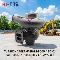 China 6738-81-8090 6738-81-8092 6738-81-8091 R6738818091 Turbocharger For Komatsu   6D102 PC200-7 PC200LC-7 Excavator Engine Construction Machinery Parts for sale