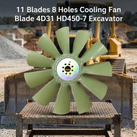 China Excavator Cooling Fan Blade 11 Blades 8 Holes OE Z530-38-65-8T11 Fit 4D31 Diesel Engine HD450-7 Replacement Parts for sale