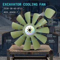 China PAG Reinforced 11 Blade Cooling Fan OE Z530-38-65-8T11 8 Holes for 4D31 Diesel Kato HD450-7 Excavator Replacement Parts for sale
