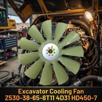 China Direct Fit 11 Blade Cooling Fan OE Z530-38-65-8T11 8 Holes for 4D31 Diesel Kato HD450-7 Excavator OEM Replacement for sale