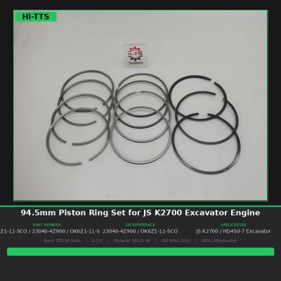 China 94.5mm Piston Ring Set OE 23040-4Z900 K6Z1-11-SCO OK6Z1-11-SCO Complete 6 Cylinder Kit for JS K2700 Excavator for sale