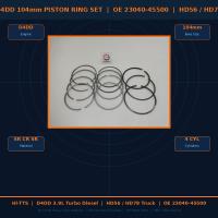 China 104mm Diesel Engine Piston Ring Set OE 23040-45500 Heavy Duty SR CR SR Material for D4DD Turbo Truck HD65 HD78 for sale