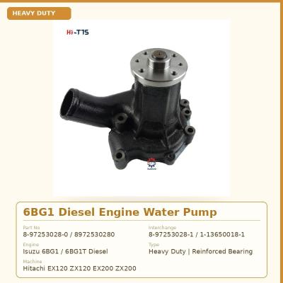 China 6BG1 Heavy Duty Engine Water Pump 8-97253028-0 8972530280 Diesel Cooling Component For Hitachi EX120 EX200 ZX120 ZX200 for sale