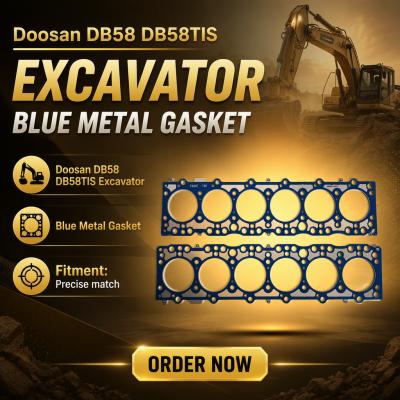 China Diesel Engine Blue Metal Cylinder Head Gasket OE 40060300071 400603-00071 65.03901-0066A Fit DB58 DB58TIS Excavator Replacement Parts for sale