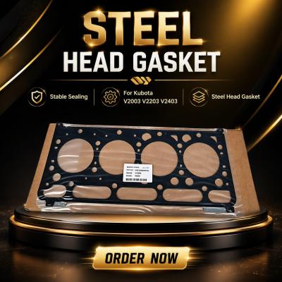 China V2003 Diesel Engine Steel Cylinder Head Gasket 1G770-03312 1G790-03310 OE Replacement for V2203 V2403 Engine Overhaul for sale