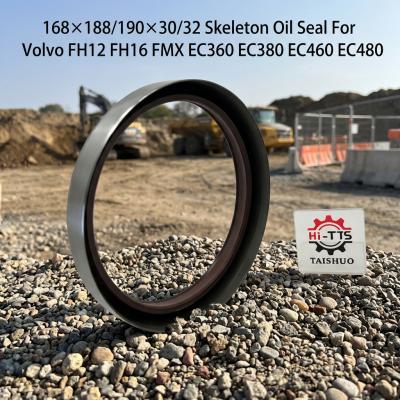 China Skeleton Radial Shaft Oil Seal 168×188/190×30/32 Mixed Fleet Universal Replacement For FH12 FMX EC360 EC480 Construction Machinery Aftermarket Parts for sale