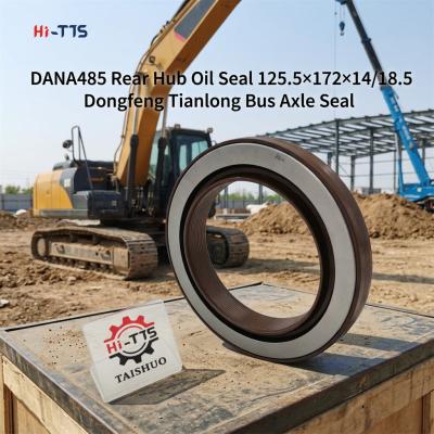 China DANA 485 Rear Hub Oil Seal OE 3104081-ZM01A Size 125.5×172×14/18.5 For Dongfeng Tianlong Tianjin Heavy Truck & Passenger Bus Rear Axle Replacement Seal for sale