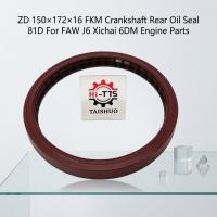 China ZD 150×172×16 FKM Fluorine Rubber High Temperature Double Spring Crankshaft Rear Oil Seal OE 1005080-81D For FAW J6 J7 Diesel Engine for sale