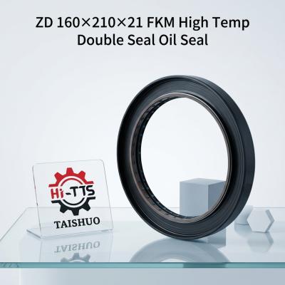 China ZD 160×210×21 FKM Double Seal Rectangular Combined Skeleton Anti-Leak Oil Seal For Heavy Loader Gearbox Wheel Reducer for sale