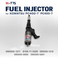 China 6156‑11‑3300 095000‑1211Fuel Injector For Komatsu 6D125‑3 PC400‑7  Engine Excavator Construction Machinery Spare Parts for sale