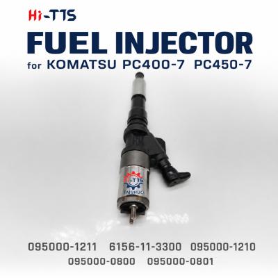 China 6156‑11‑3300 095000‑1211Fuel Injector For Komatsu 6D125‑3 PC400‑7  Engine Excavator Construction Machinery Spare Parts for sale