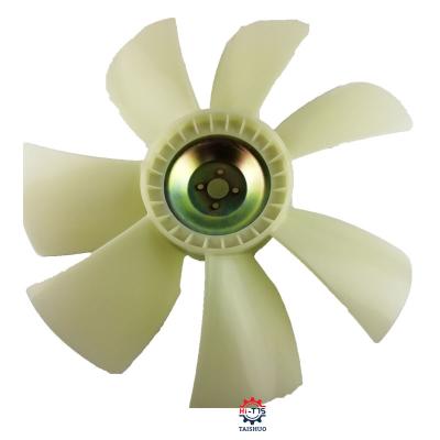 China 6BG1 4-Hole 7-Blade Plastic Fan Blade for ZAX200 ZAX210 ZAX220 ZAX230 ZAX240 Excavator Cooling System for sale