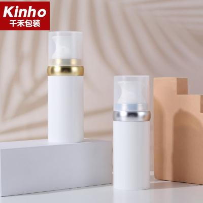 China Custom big capacity 100ml PP airless pump bottle 1.0cc cosmetic silver gold white bottle for sale