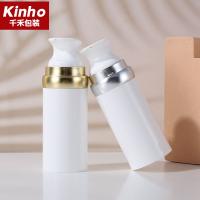 China Custom big capacity 100ml PP airless pump bottle 1.0cc cosmetic silver gold white bottle for sale