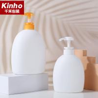 China 1000ml Cosmetic Lotion Bottle 500ml Boston Round HDPE Body Wash Soap for sale