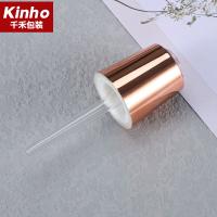 China Rose Gold Essential Oil Dropper Cap Subuliform  Conical Flask Serum Glass Bottle 20mm Cosmetic Plastic ABS UV Coating for sale
