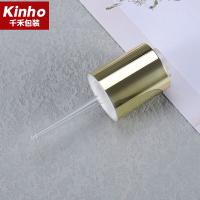 China Rose Gold Essential Oil Dropper Cap Subuliform  Conical Flask Serum Glass Bottle 20mm Cosmetic Plastic ABS UV Coating for sale