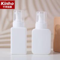 China 300ml Square Cosmetic Lotion Bottle Hand Sanitizer Facial Cleanser Liquid Soap HDPE Cosmetic Bottles for sale
