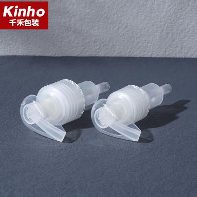 China Recycled Plastic Cosmetic Lotion Pump 24mm 28mm Dispenser Spring Outside All Full Plastic for sale