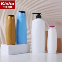 China Oblate Cosmetic Lotion Bottle 400ML 200ML 250ML 750ML HDPE Lotion Conditioner Cream Shower Gel for sale