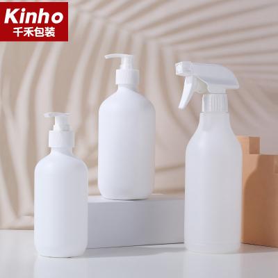 China 28/410 HDPE Shampoo Bottle Liquid Soap Hand Wash Sanitizer 500ml Boston Round Bottle for sale