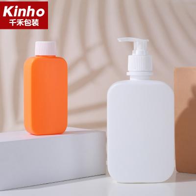 China 100ml 500ml Cosmetic Lotion Bottle 24/410 28/410 HDPE Square Oblate For Liquid Soap Sanitizer Skincare for sale