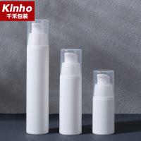 China 15ml 30ml 50ml PP White Airless Bottle Cylindrical Lotion Bottle Pump Dispenser Face Cream Serum for sale